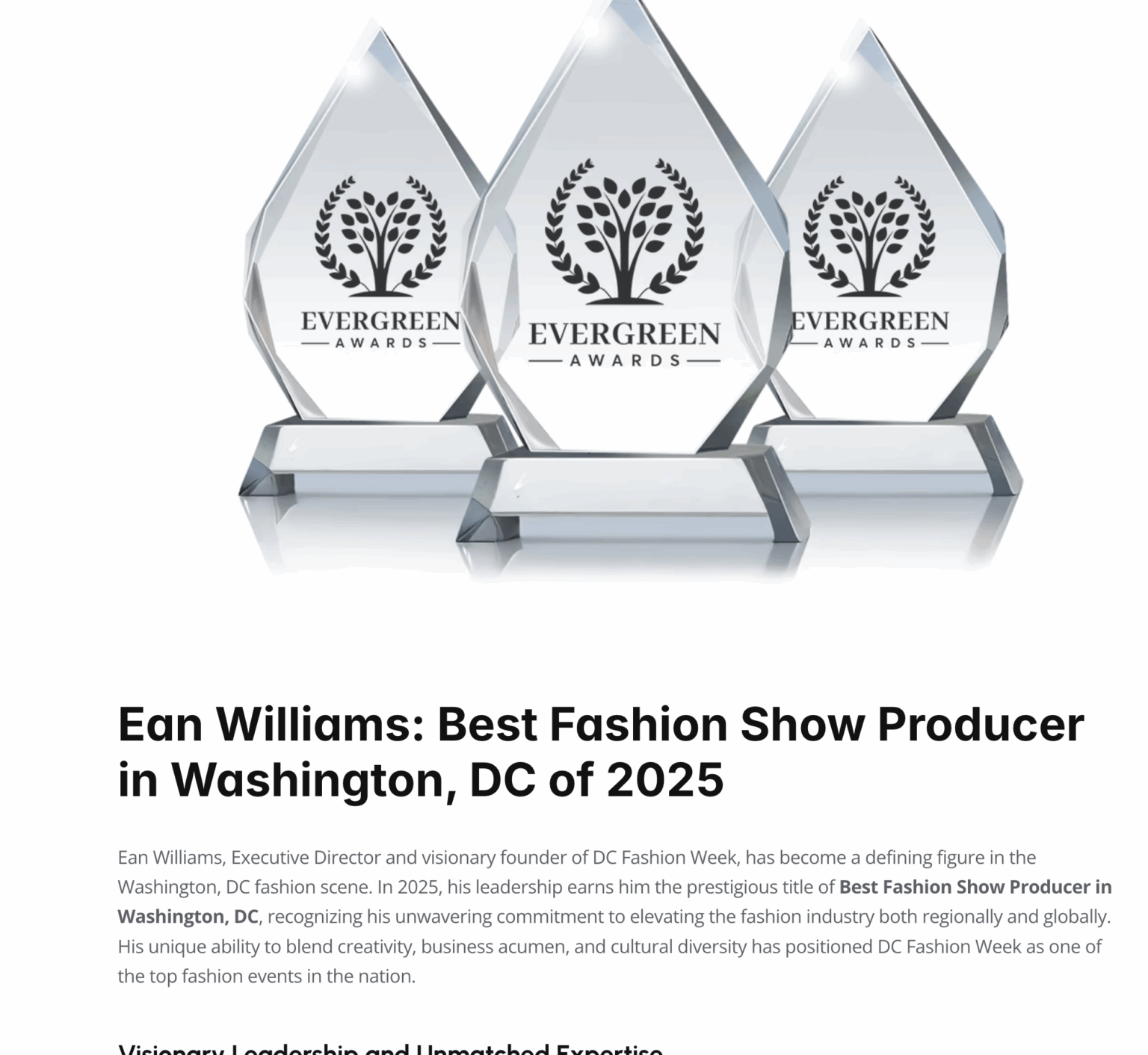 Ean Williams: Best Fashion Show Producer in Washington, DC of 2025 – DC ...